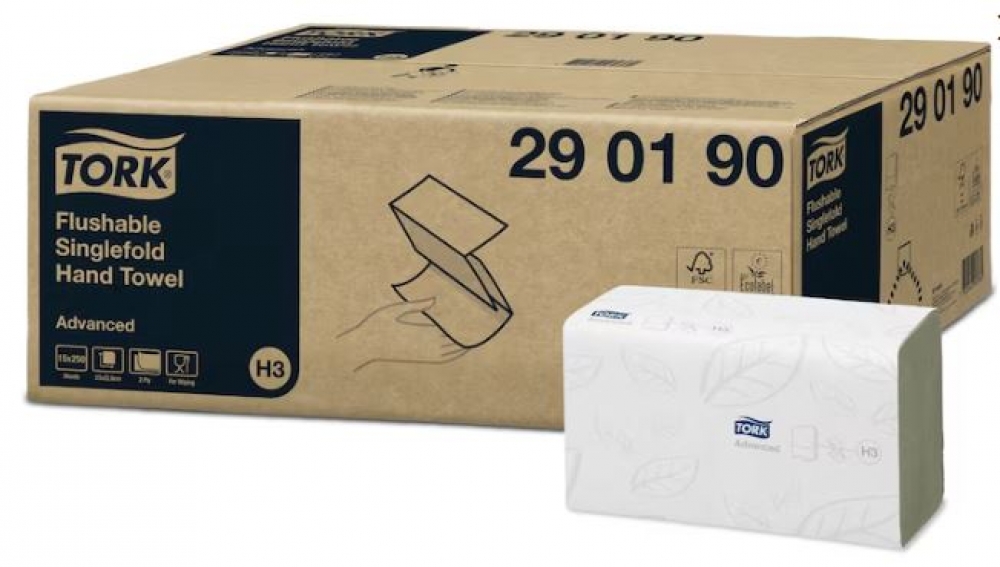 New Tork H3 Singlefold 290190 Singlefold Hand Towel Flushable Advanced ...